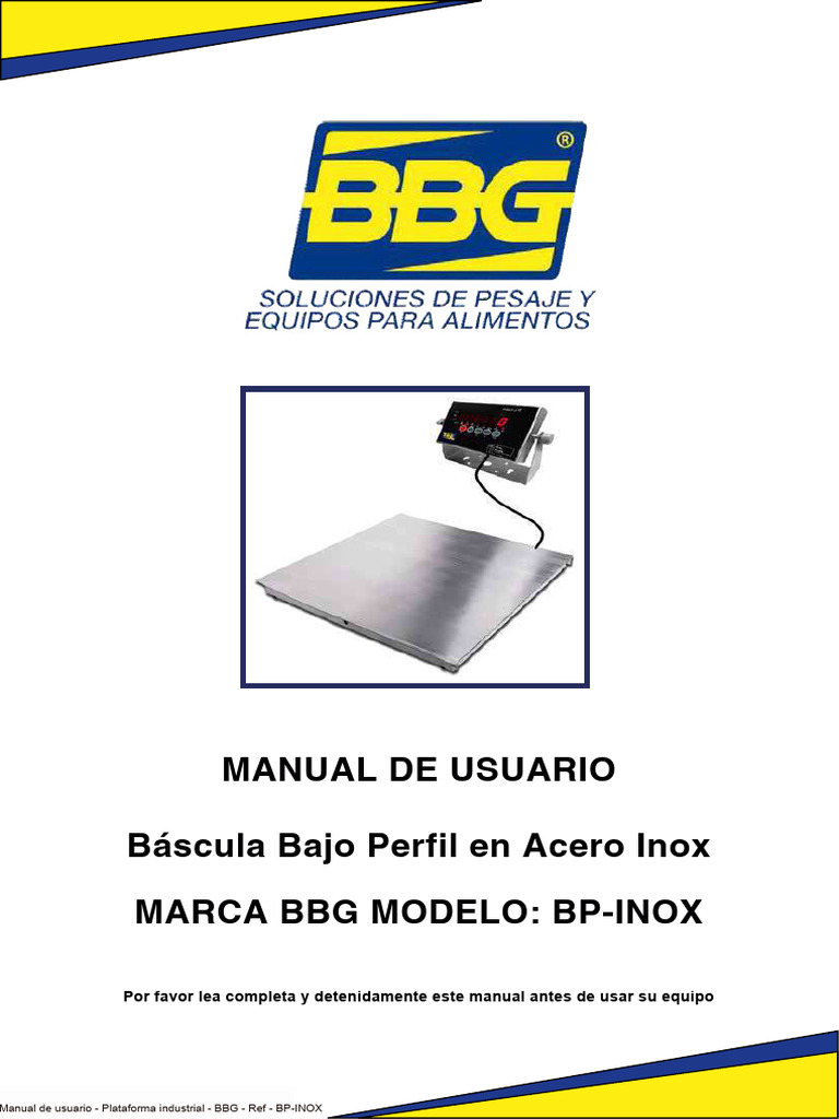 Manual Bascula | PDF | Balanza | Ciencias fisicas