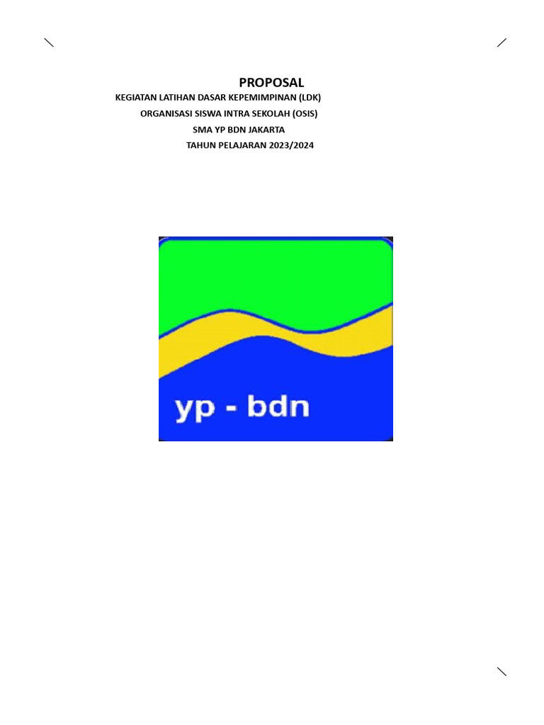 Proposal LDK OSIS PDF | PDF