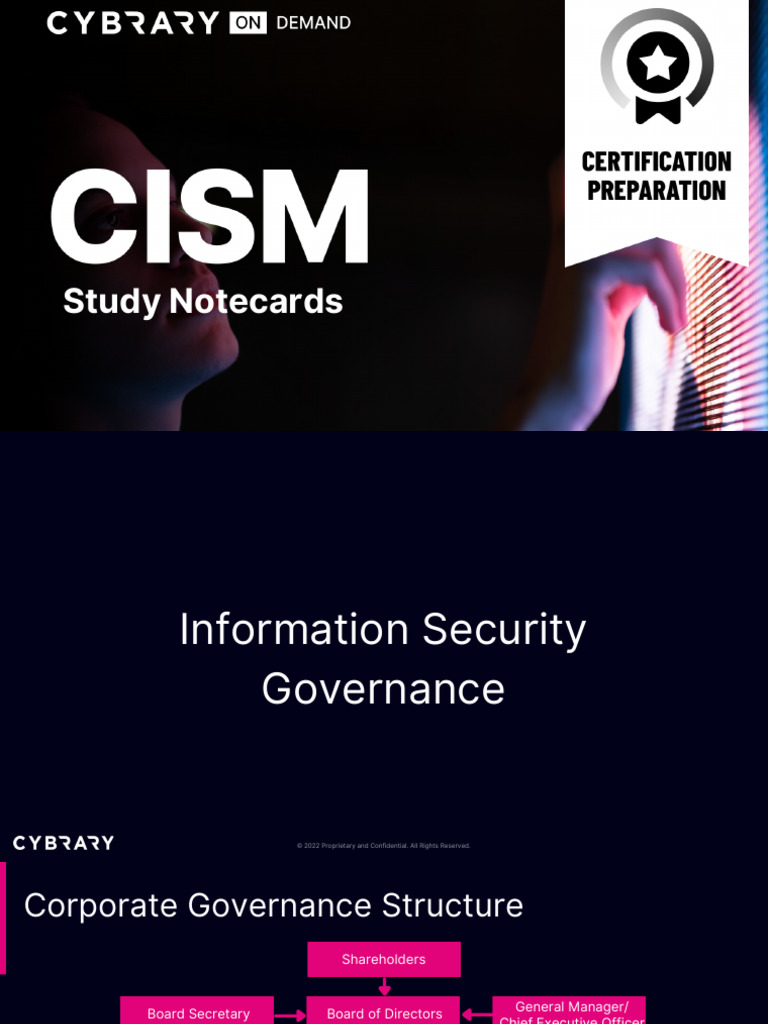 Cybrary Cism Study Notes | PDF