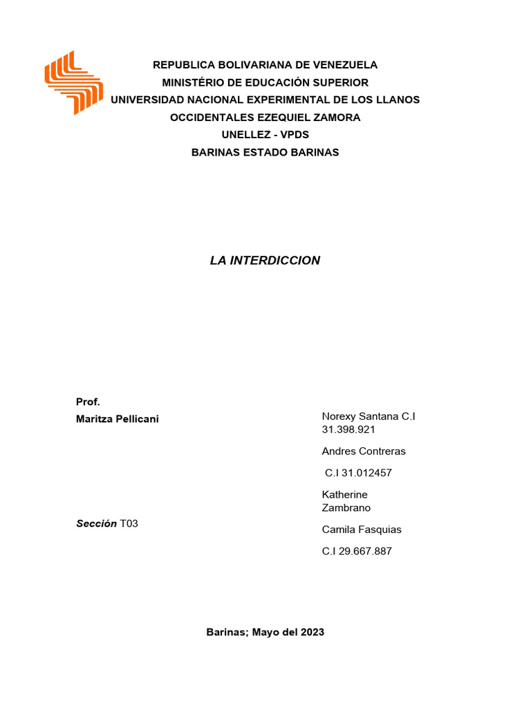 La interdiccion | PDF | Castigos | Parentesco