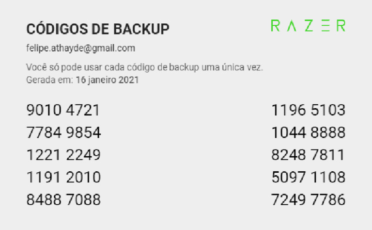 Razer Id Codes 1610838955830 | PDF