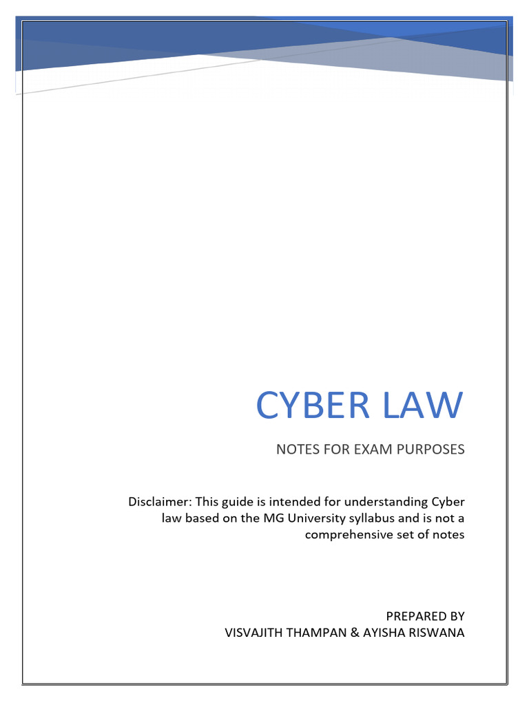Cyber Law | PDF