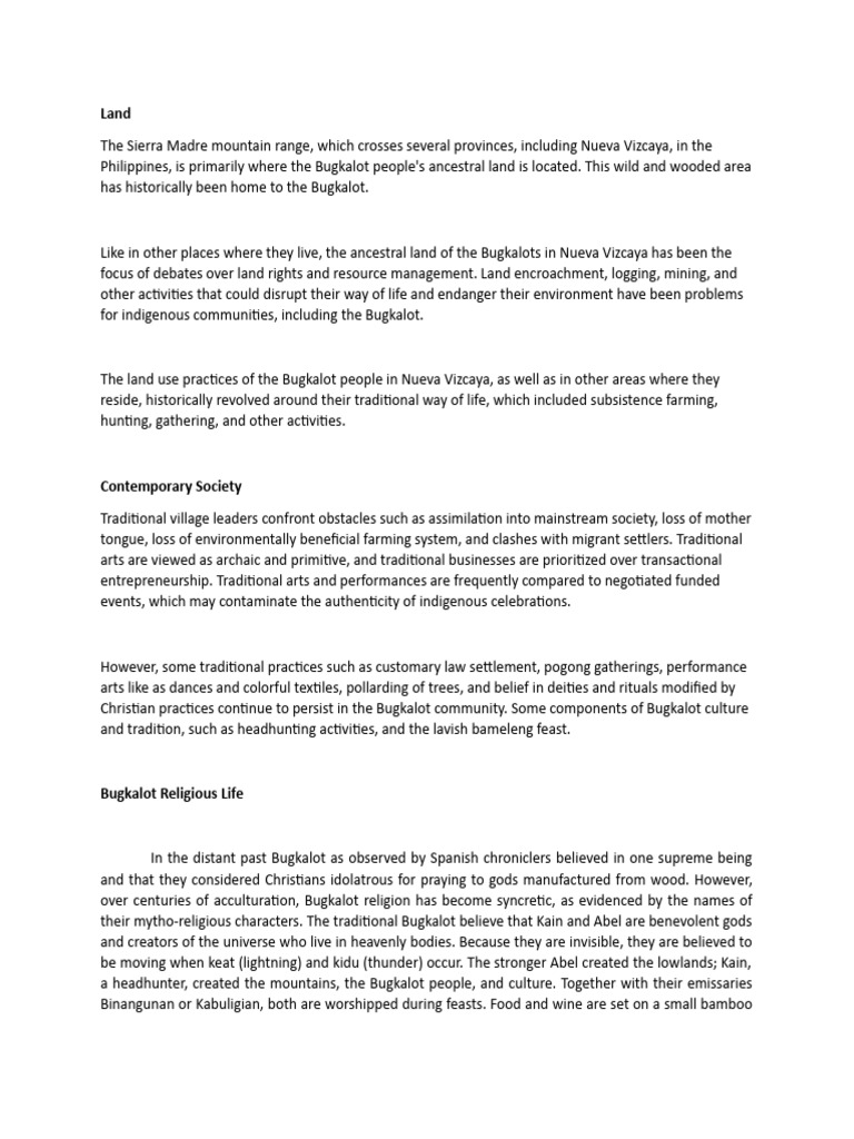 Bugkalot SCRPT | PDF