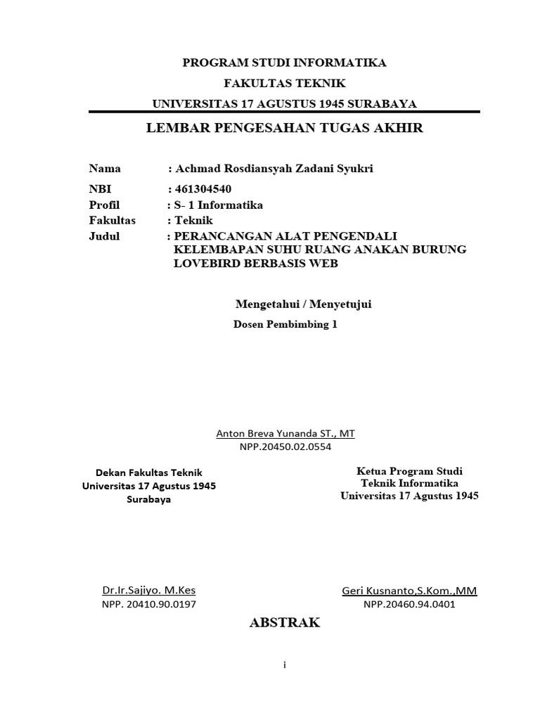 Program Studi Informatika TGL 31 | PDF