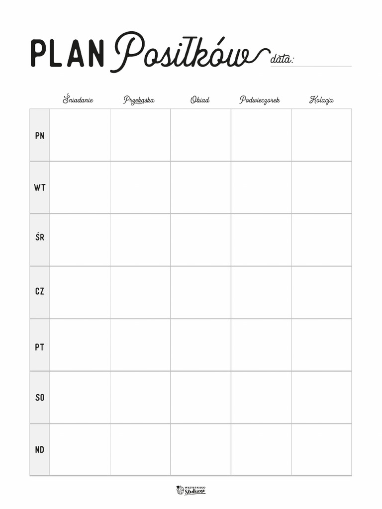 Zrob To Sam Plan Posilkow | PDF