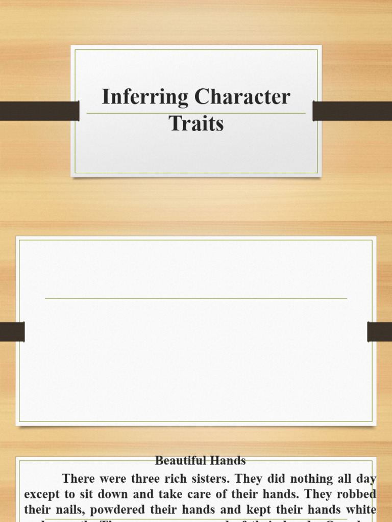 Inferring Character Traits | PDF