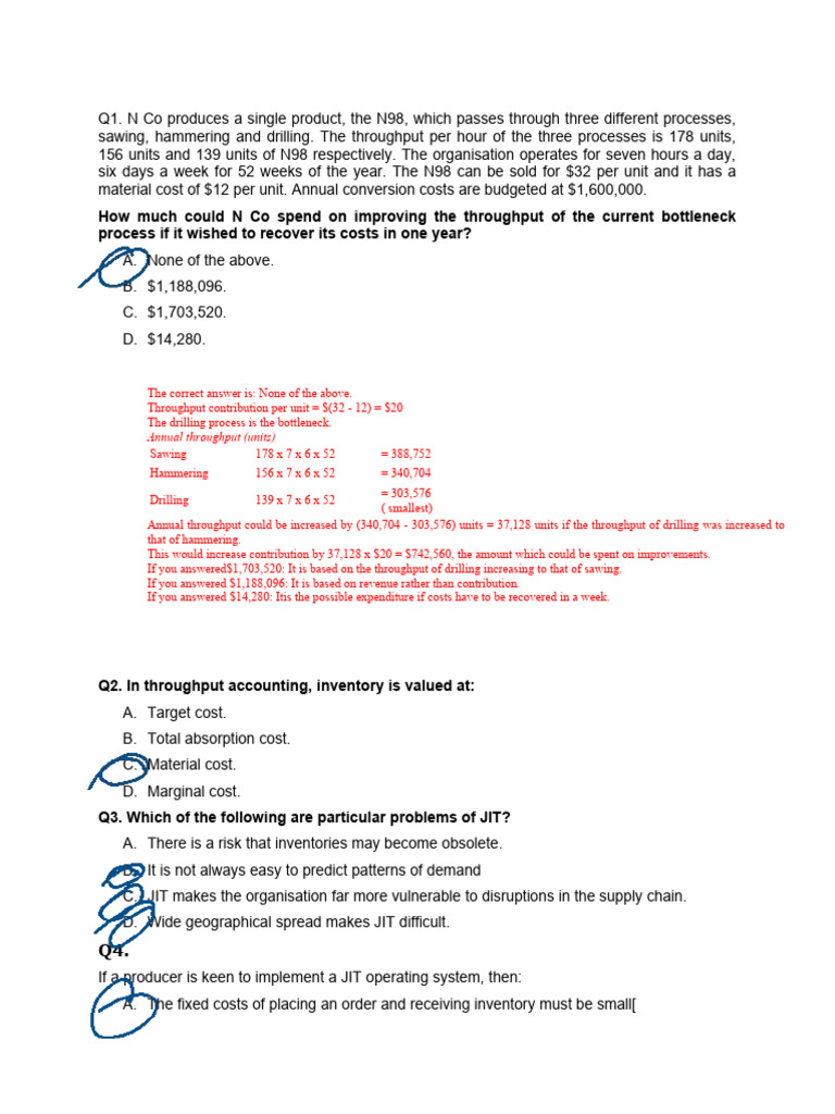 PartB-4d-Throughput Accounting-Student | PDF | Inventory | Lean ...