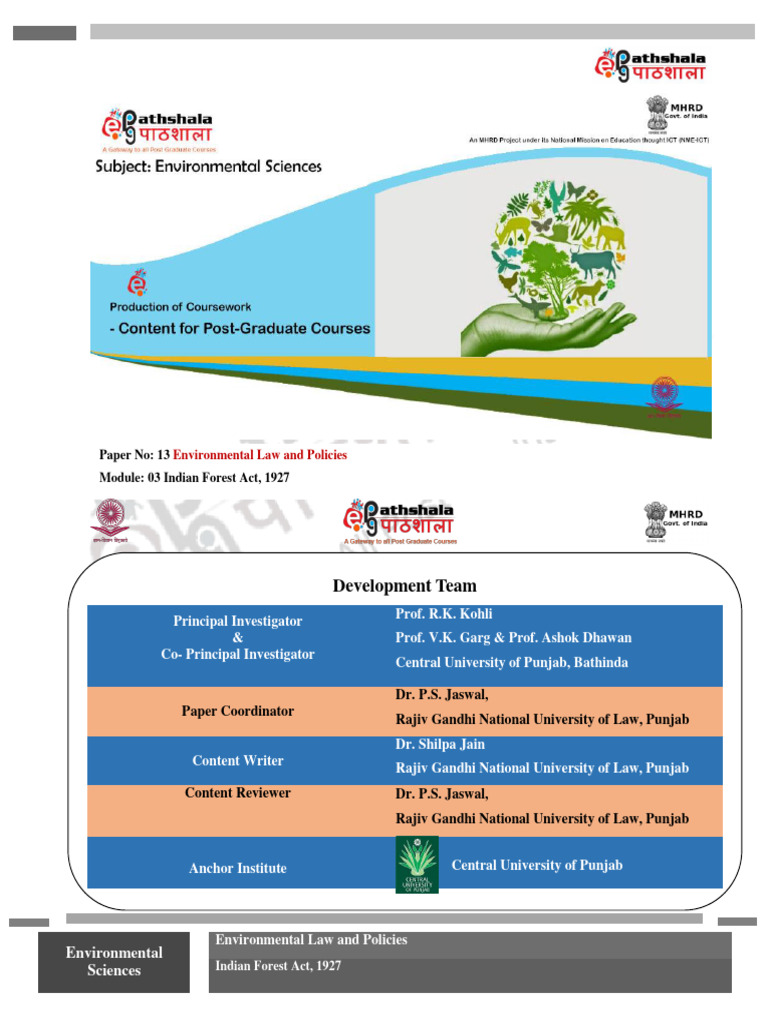 Indian Forest Act, 1927 | Download Free PDF | Environmental Protection ...