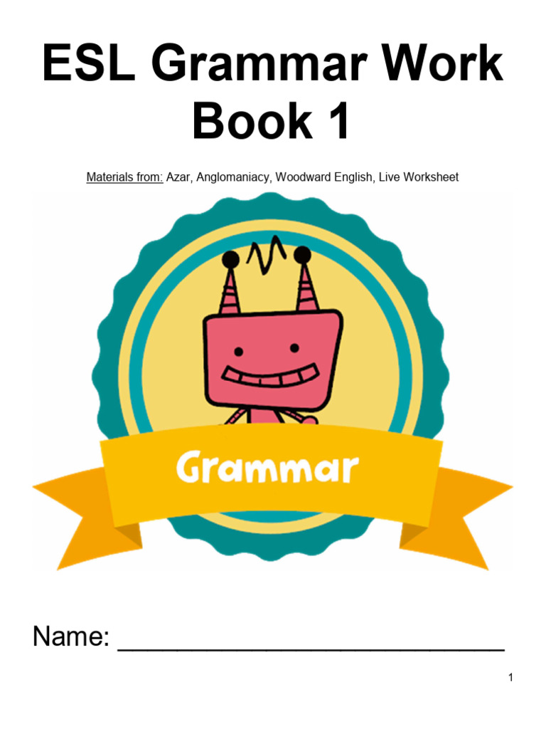 ESL Grammar Workbook 1 | PDF