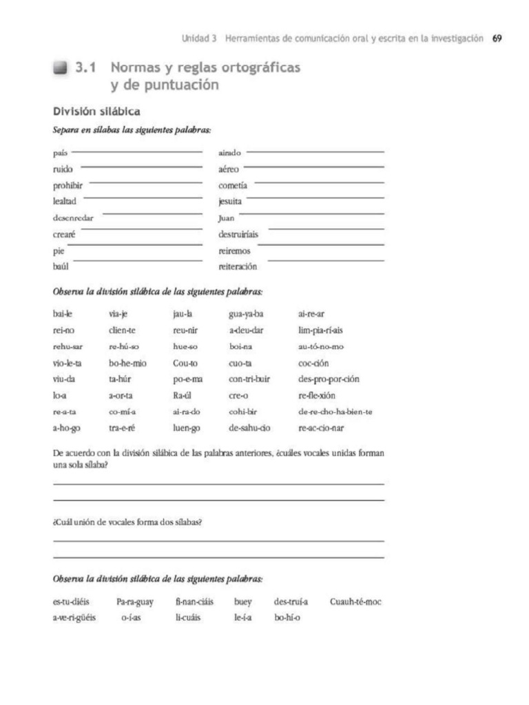 2.1 División silábica | PDF