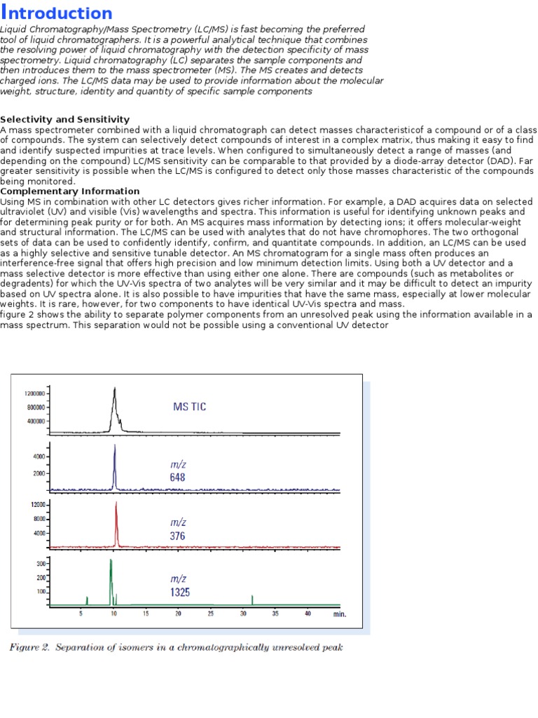 lc-ms | Mass Spectrometry | Liquid Chromatography–Mass Spectrometry