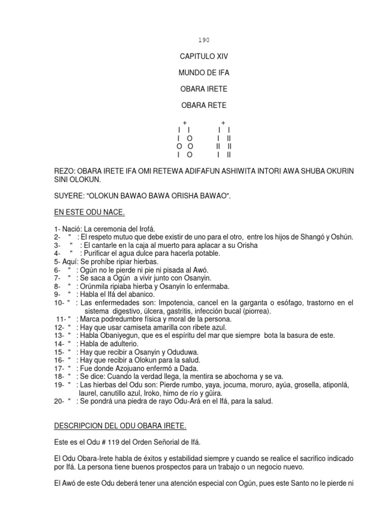 Obara Irete | PDF | Santeria