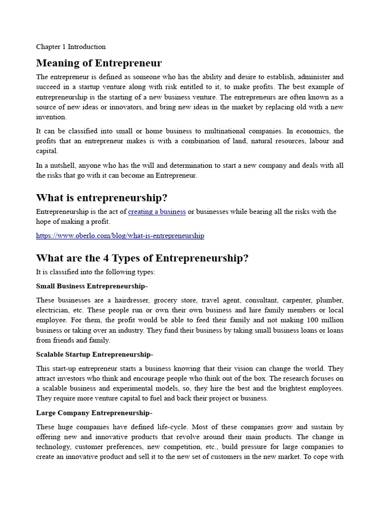 Entrepreneurship and E-Business Module 1 | PDF | Entrepreneurship | Social Entrepreneurship