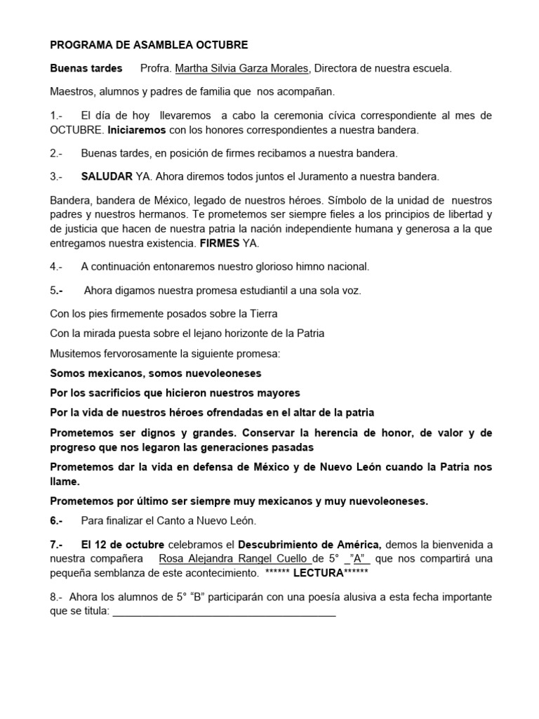 Asamblea Octubre 3era. Parte | PDF | México