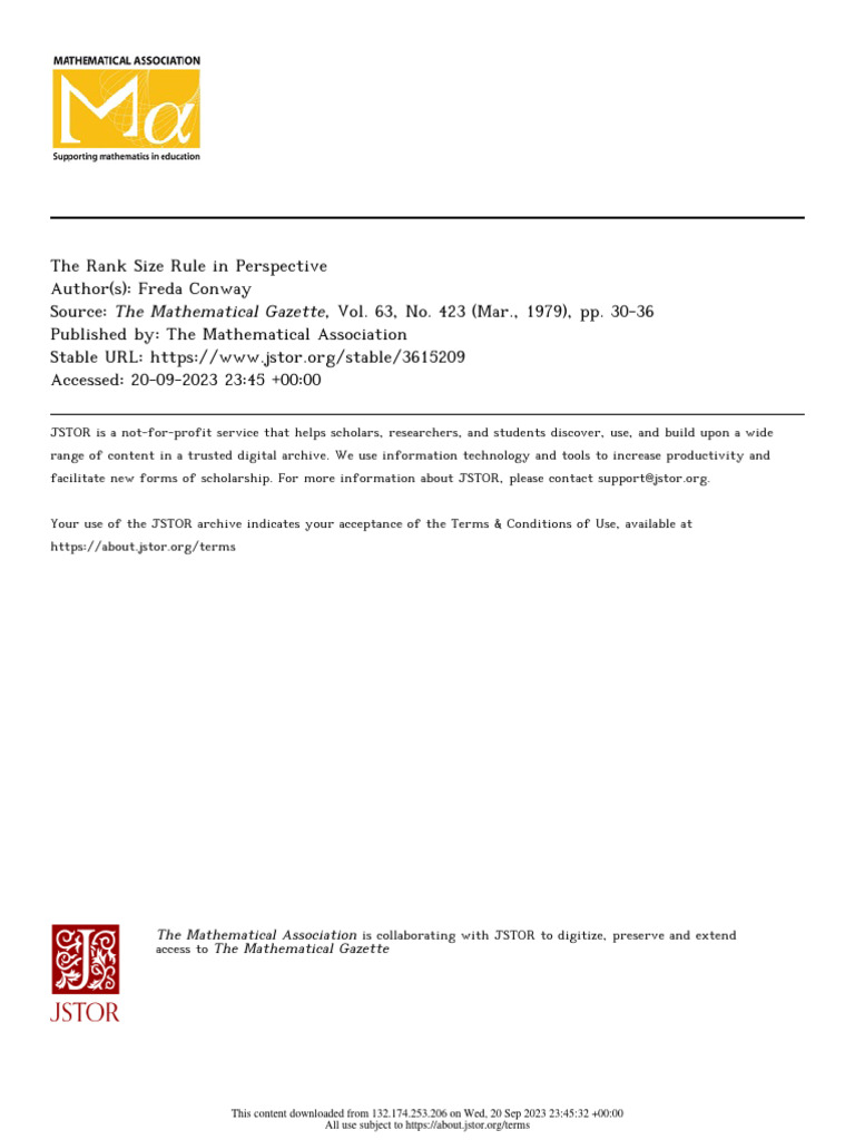 Understanding the Rank Size Rule | PDF
