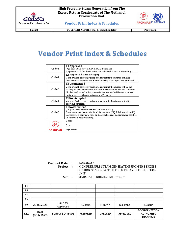 Vendor Print Index Schedule (VPIS) | PDF