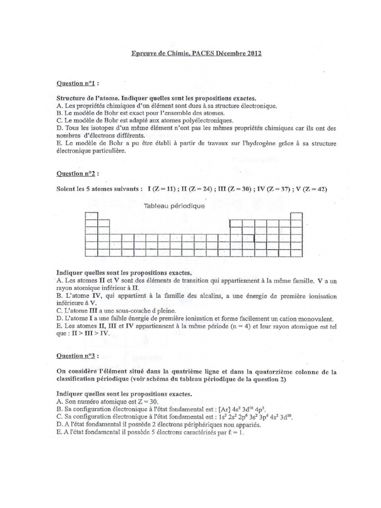Sujet UE1 2012 | PDF