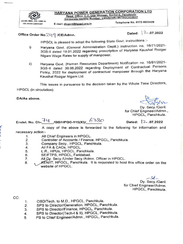 CE Admn Office Order | PDF