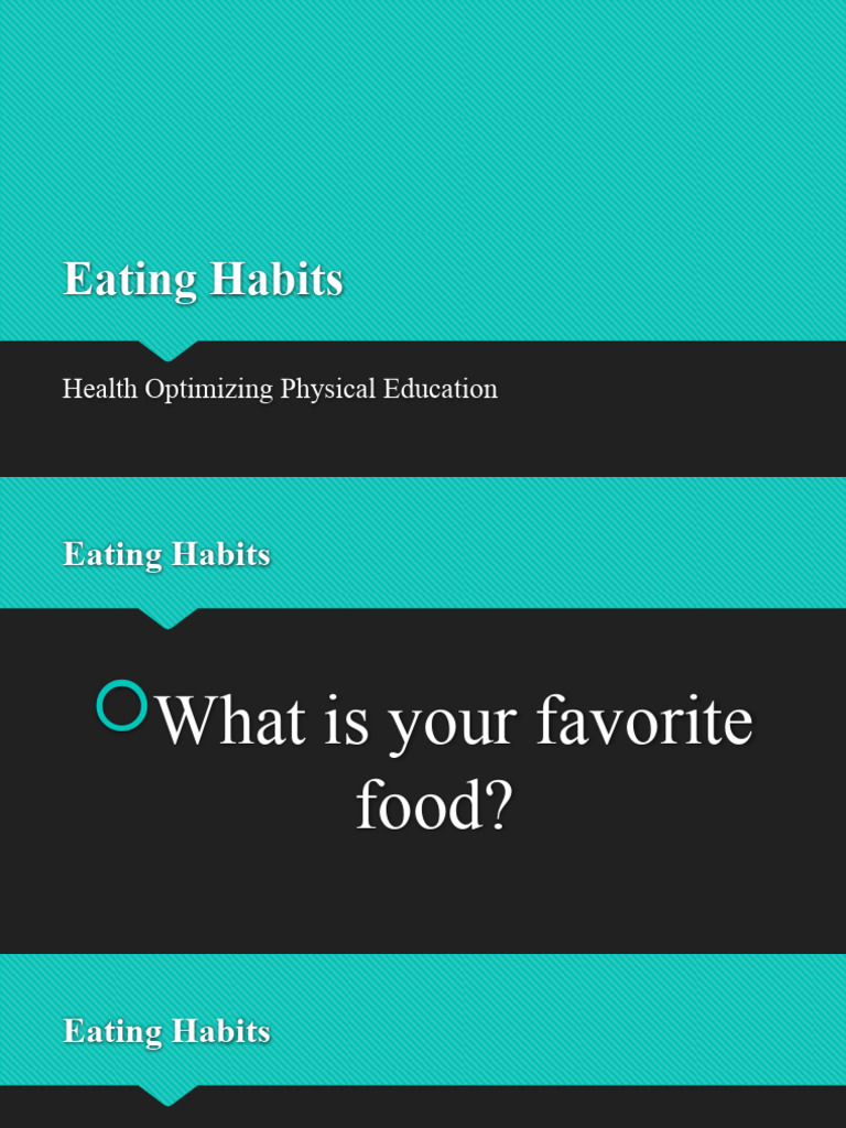 HOPE1 Week2 Eating Habits | PDF
