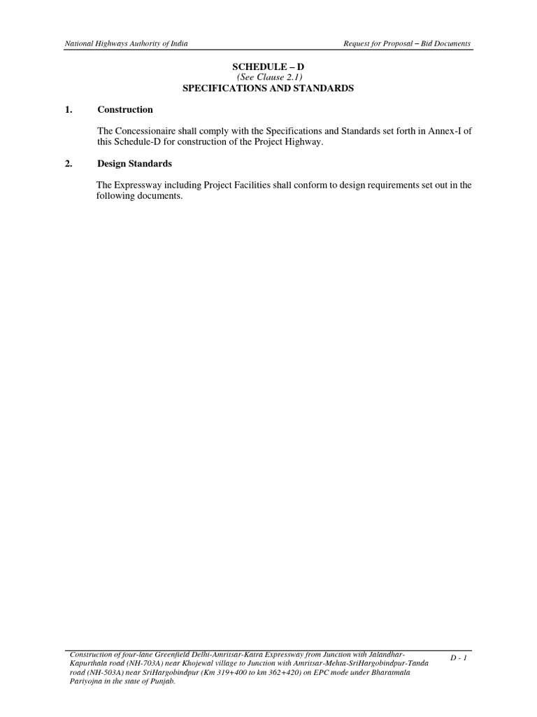 Schedule D PKG 11 | Download Free PDF | Traffic | Road