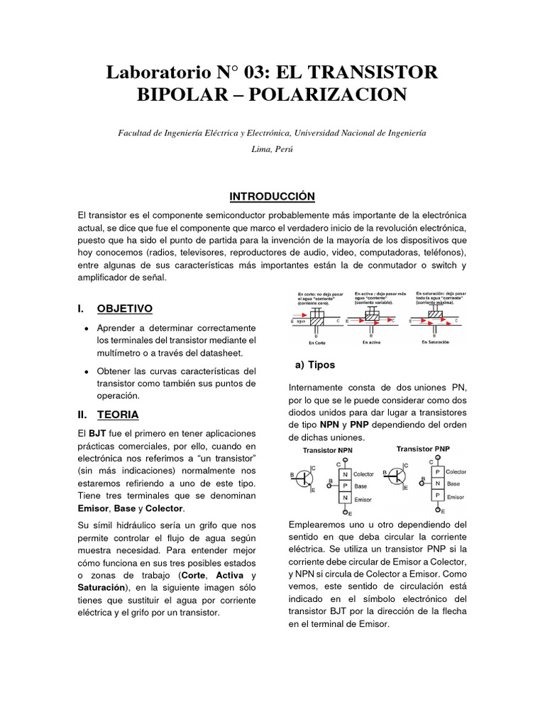 n3 El Transistor Bipolar - Polarizacion | PDF | Transistor de unión ...