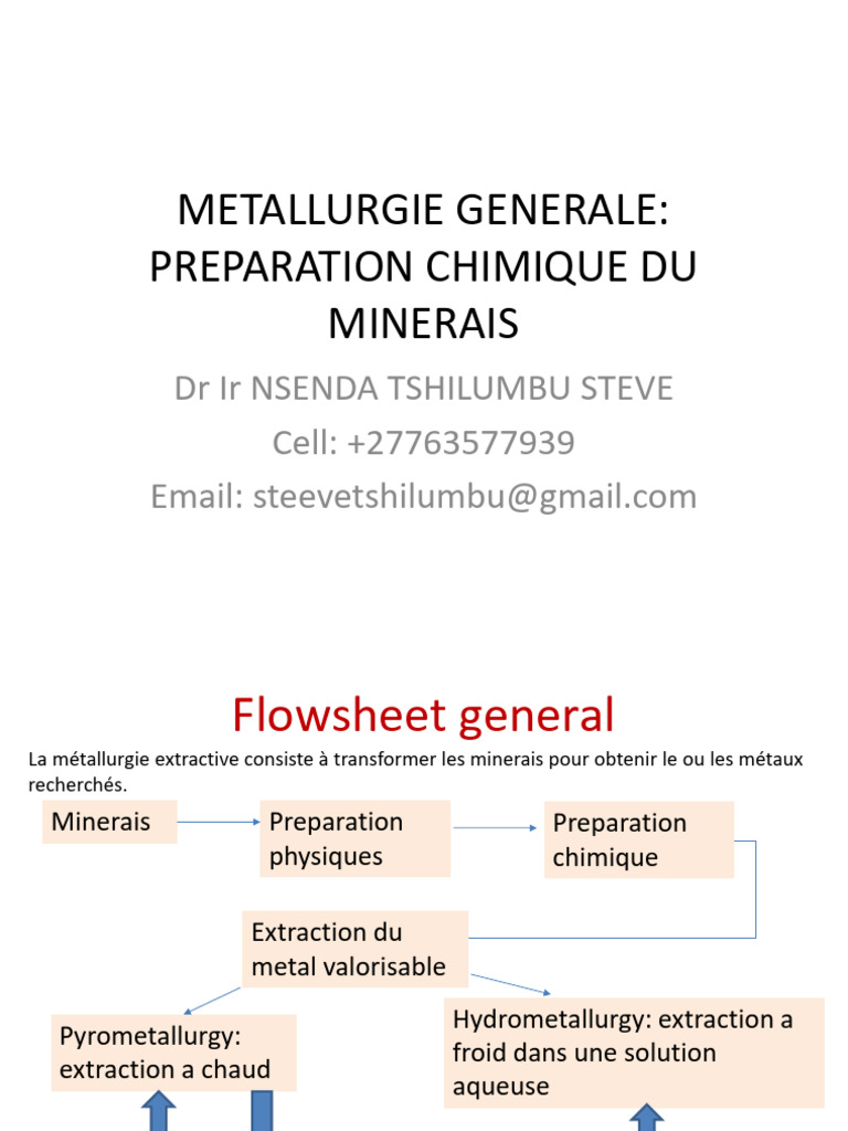Mtallurgie_generale_Genie_Minier_Chap_2_preparatin_chimique | PDF