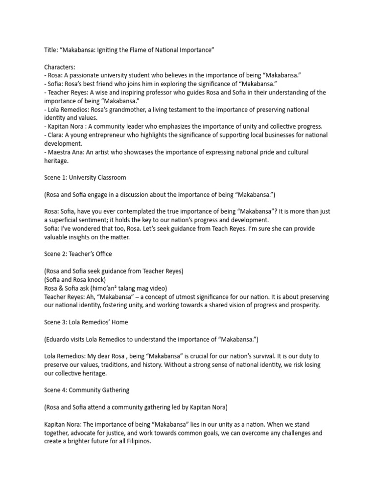 Script Makabansa | PDF