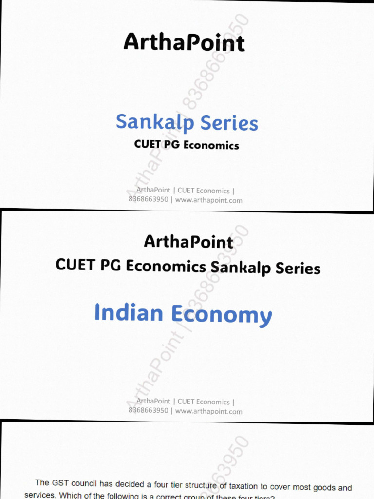 Arthapoint Cuet PG Economics | PDF