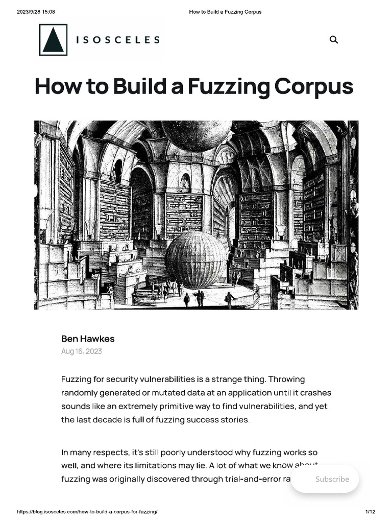How To Build A Fuzzing Pdf