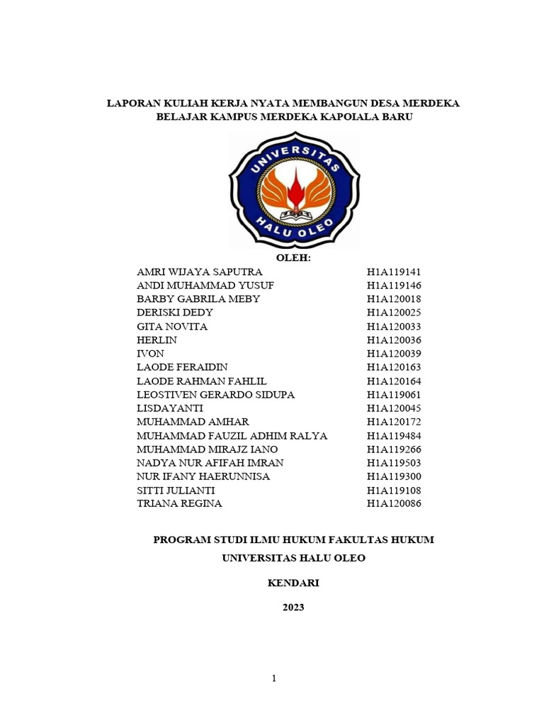 Laporan Kelompok KKN MBKM | PDF