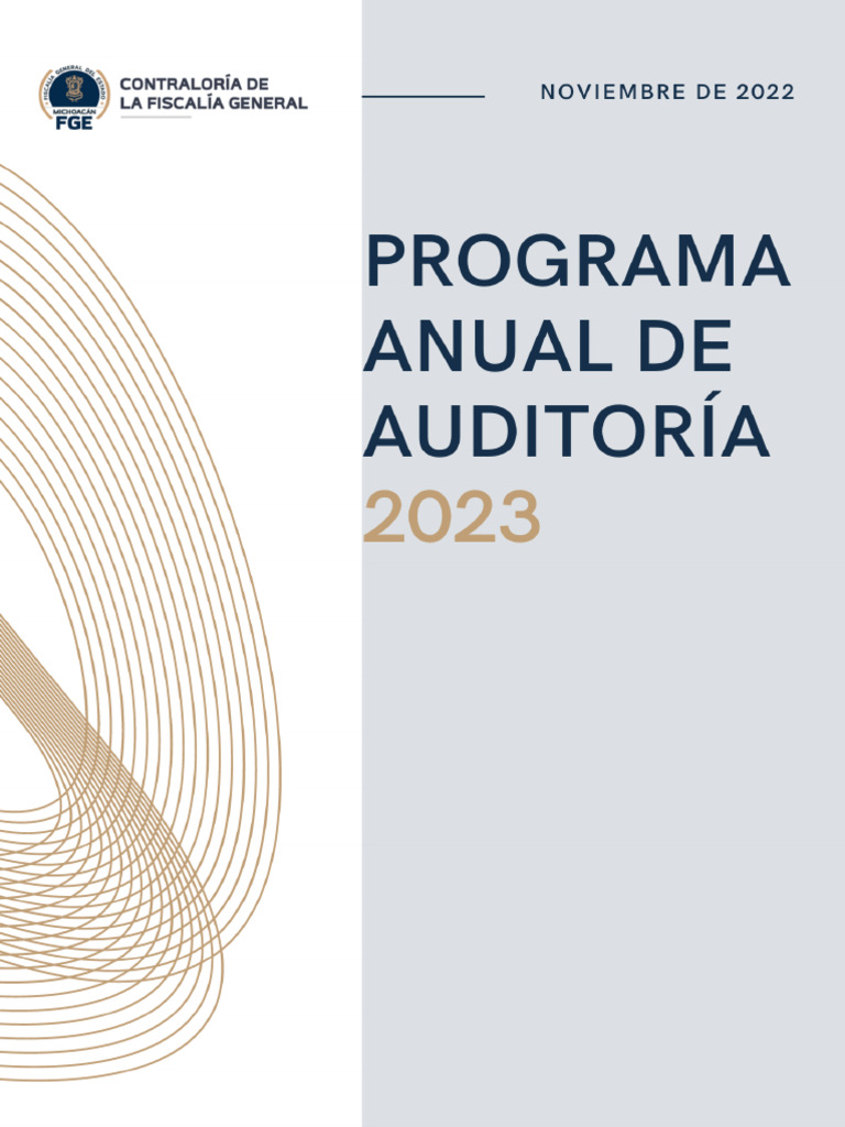 Programa Anual de Auditoria 2023 | PDF | Auditoría | Gobernancia