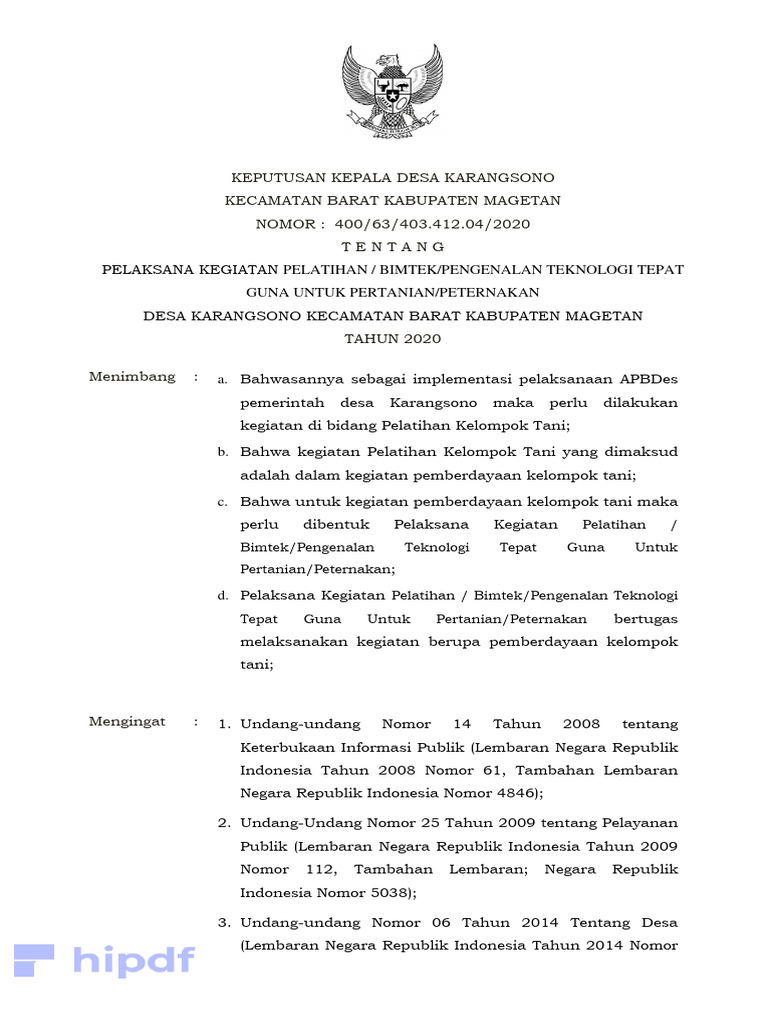 Pelatihan Pokmas | PDF