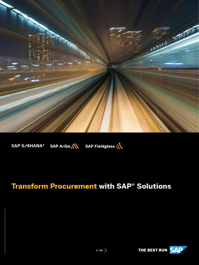 Transform Procurement With SAP Solutions | PDF | Procurement | Supply Chain