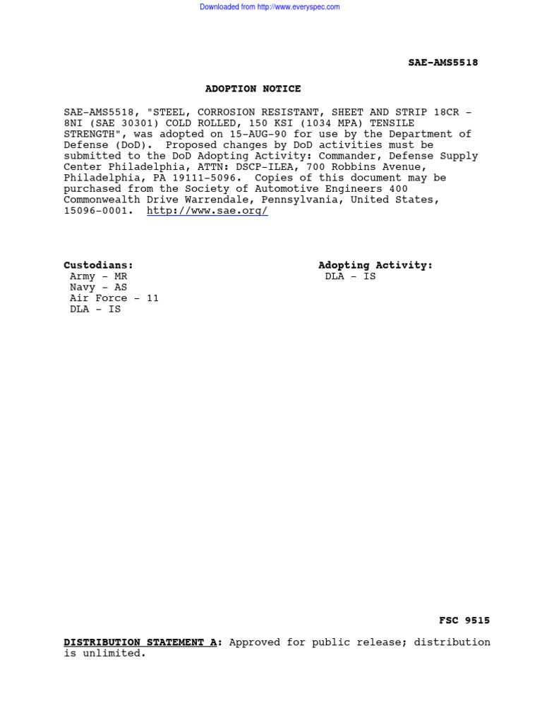 Sae Ams5518 | PDF | History