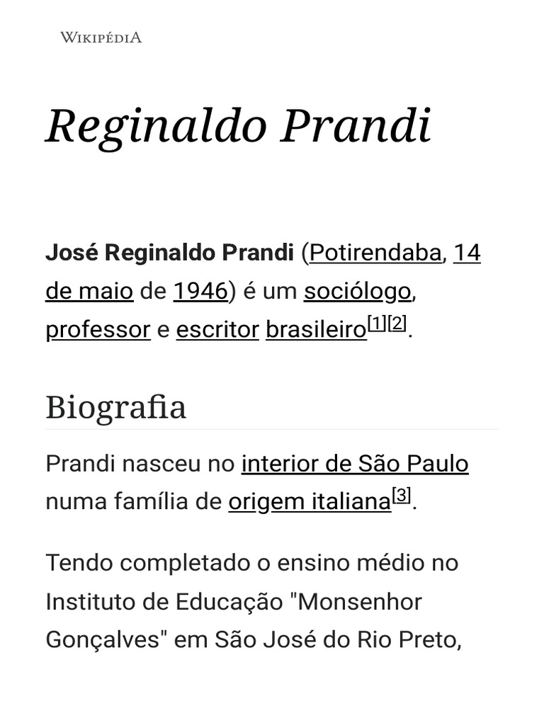 Reginaldo Prandi | PDF