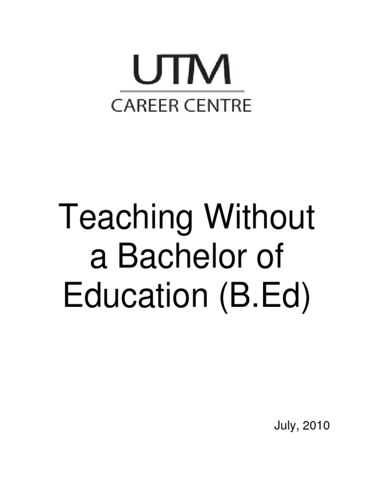 Teaching Without A Bachelor of Education Bed | PDF | Teachers | English As A Second Or Foreign ...