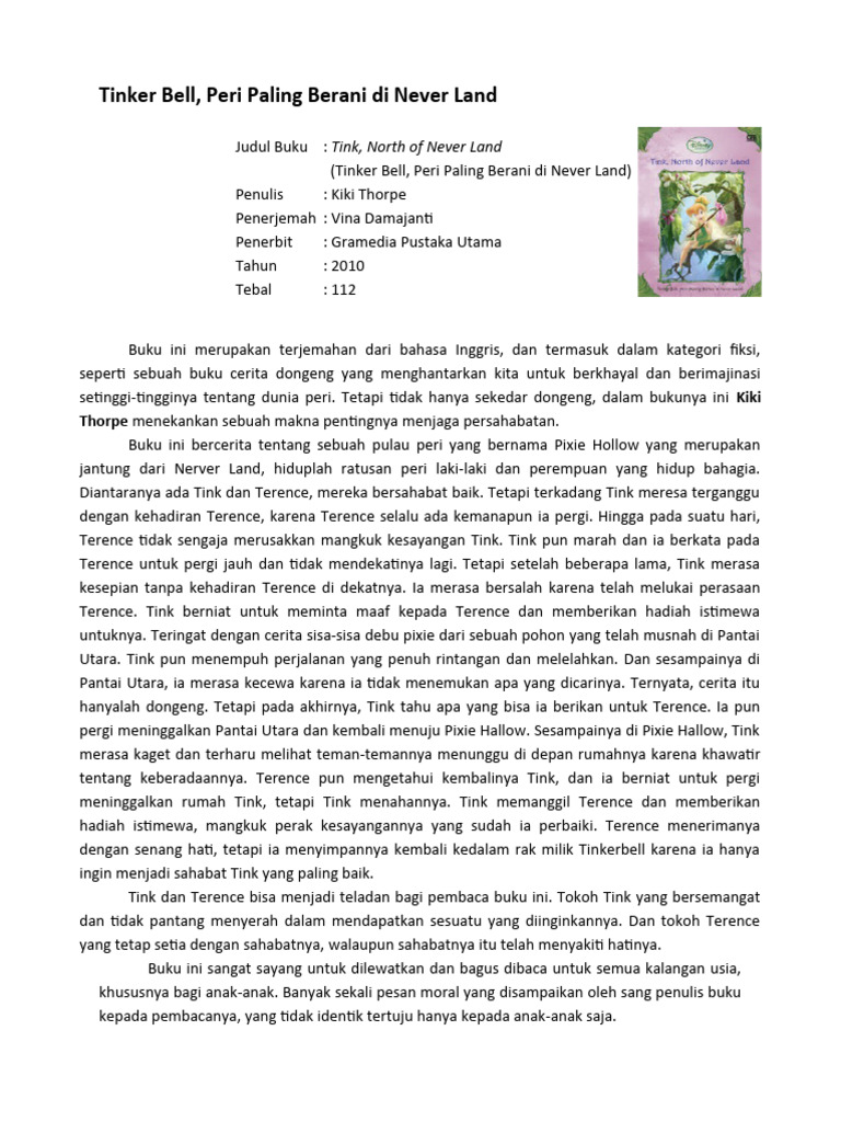 Resensi Buku Tink North of Never Land | PDF