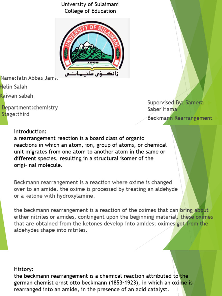 Beckmann Rearrangement Guide | PDF