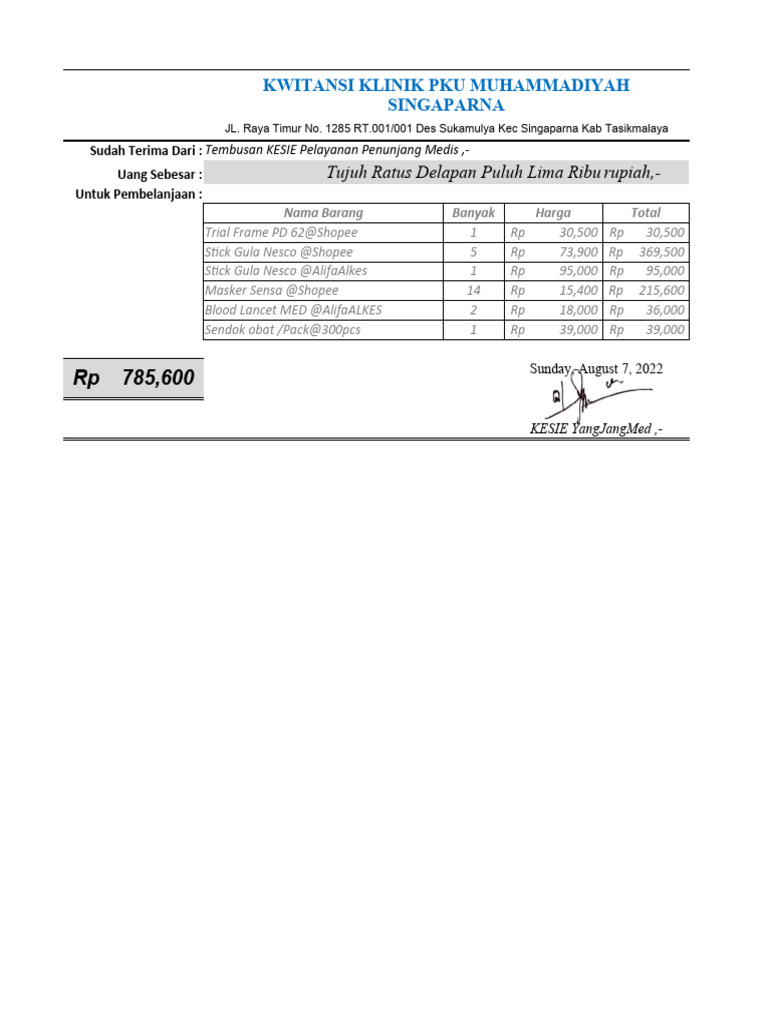 Kwitansi Format | PDF