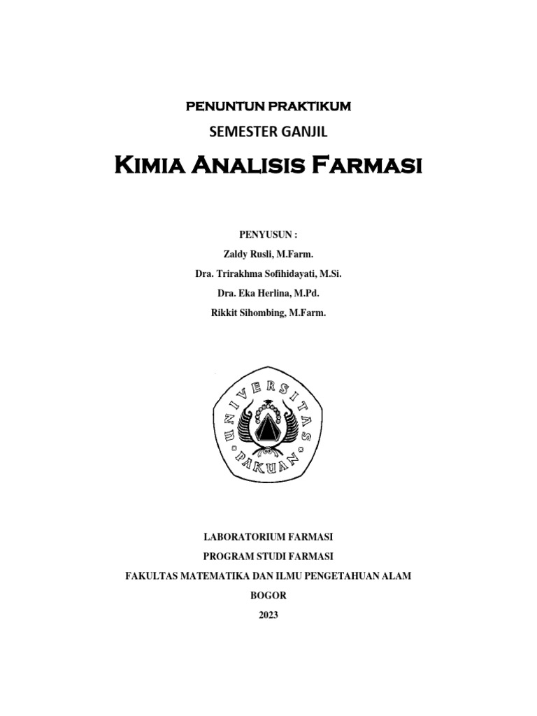 Penuntun Praktikum KAF 2023 | PDF | Sains & Matematika