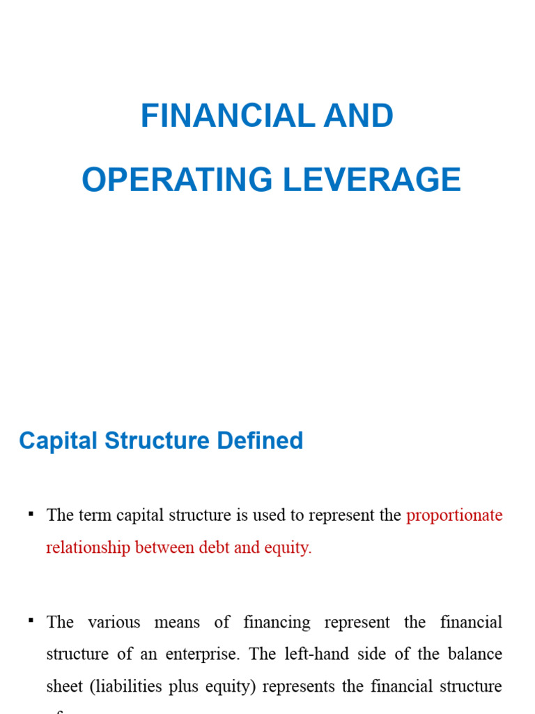 Financial & Operating Leverage Guide | PDF