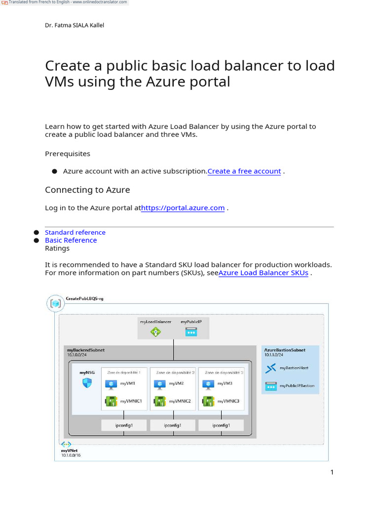 Load Balancing Sur Azure - Fr.en | PDF | Port (Computer Networking ...
