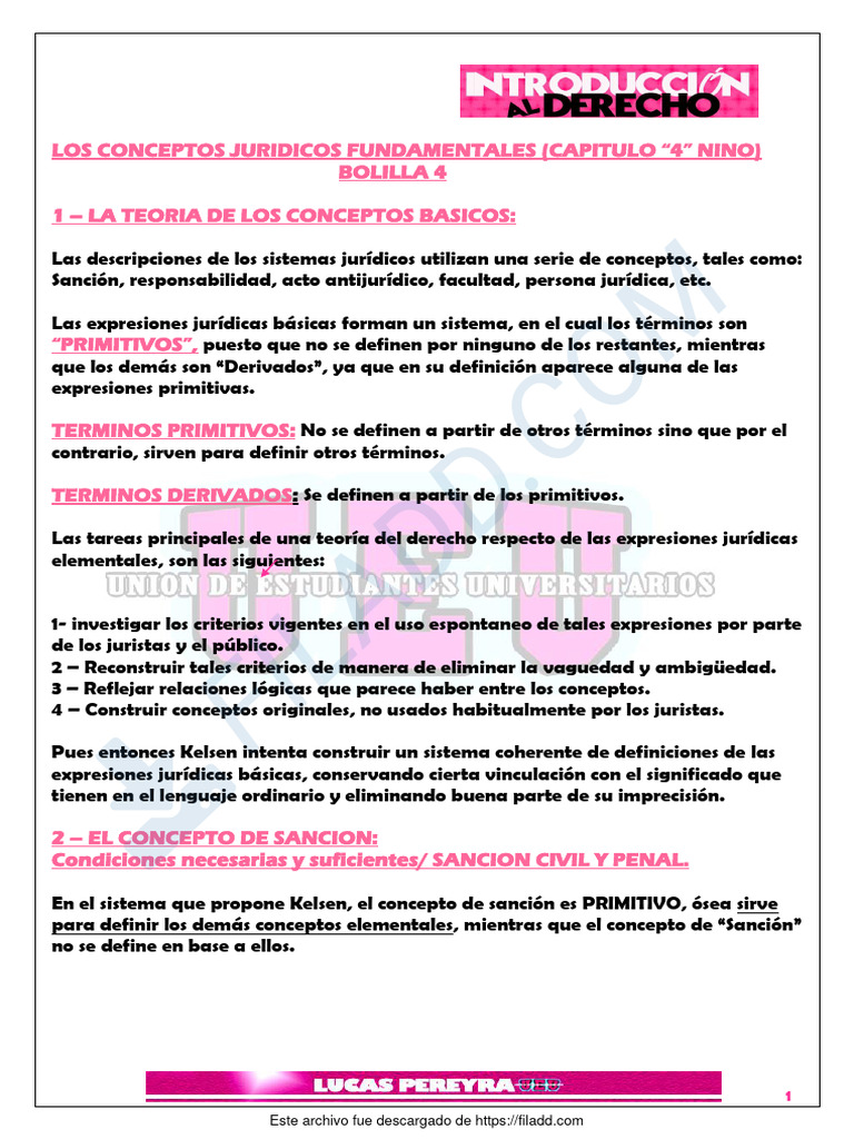 04 - Bolilla 4 - Introduccion Al Derecho - Cat C - Aporte Lucas Ueu ...