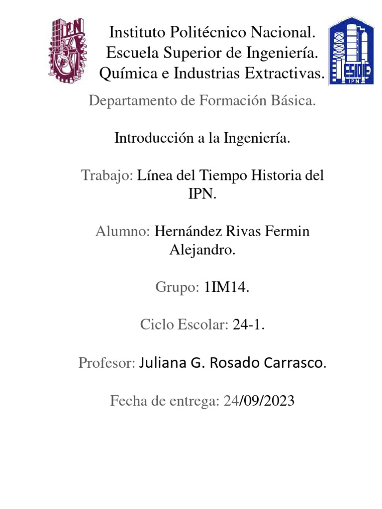 Linea Del Tiempo HISTORIA IPN | PDF