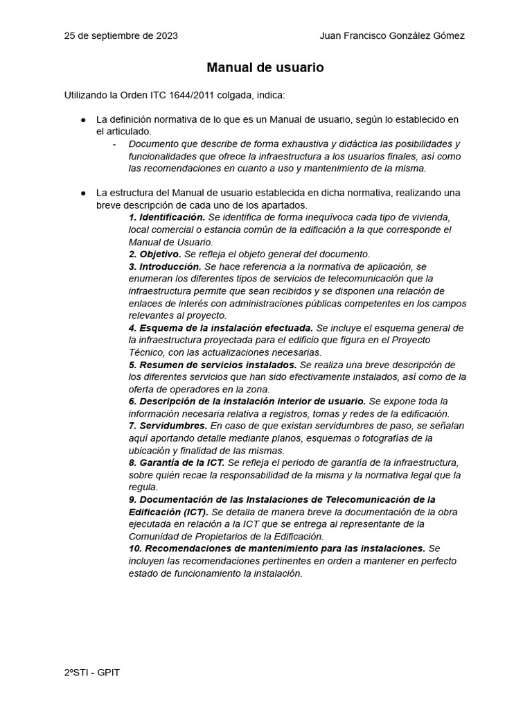 Manual de Usuario | PDF | Infraestructura | Usuario (informática)