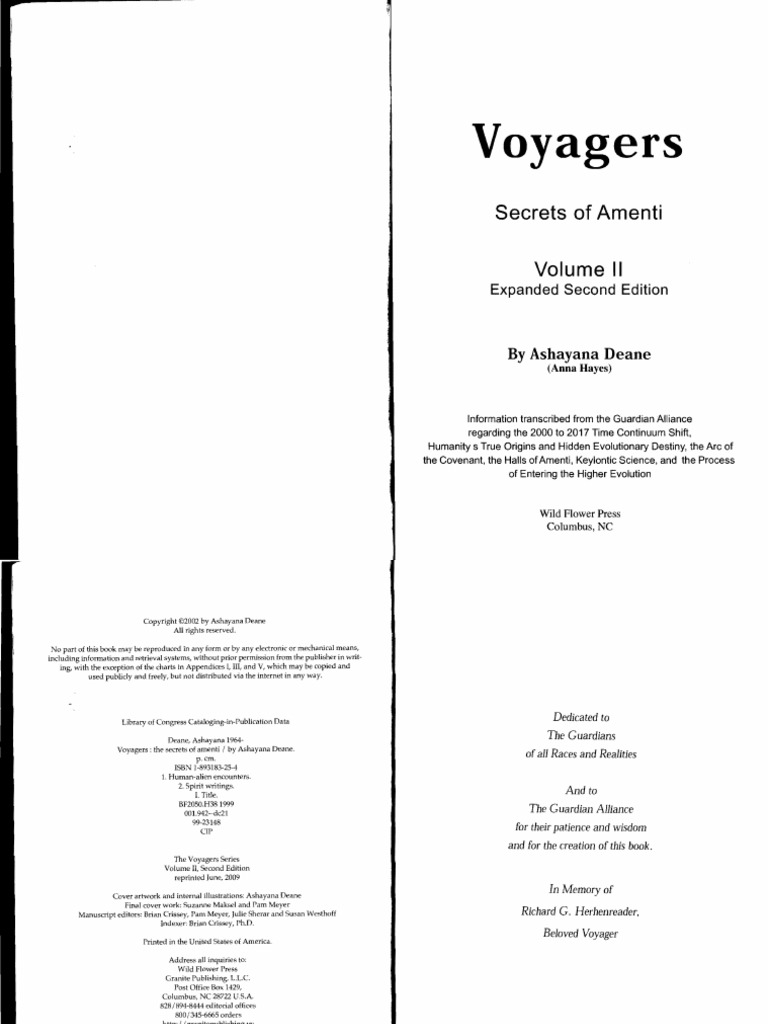 Deane Ashayana - Voyagers - The Secrets of Amenti - Volume II | PDF