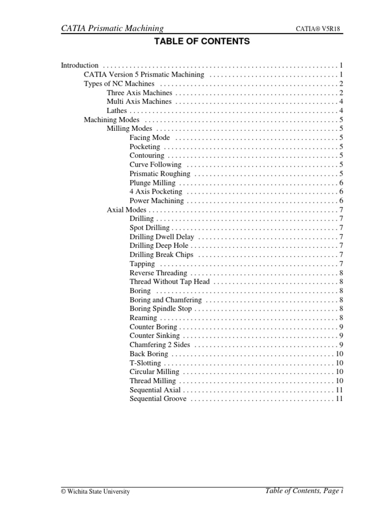 CATIA - V5 R18 - Prismatic Machining | PDF | Drilling | Cartesian ...