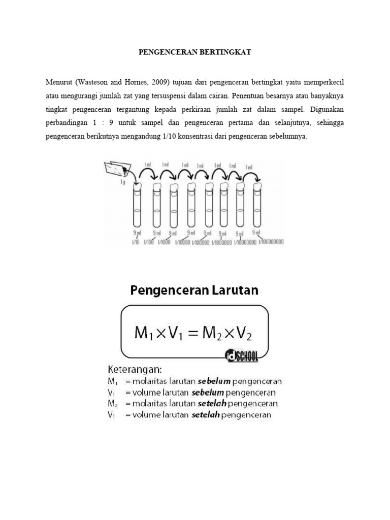 Pengenceran Bertingkat | PDF