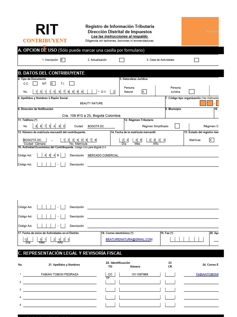 Formato Rit Principal | PDF