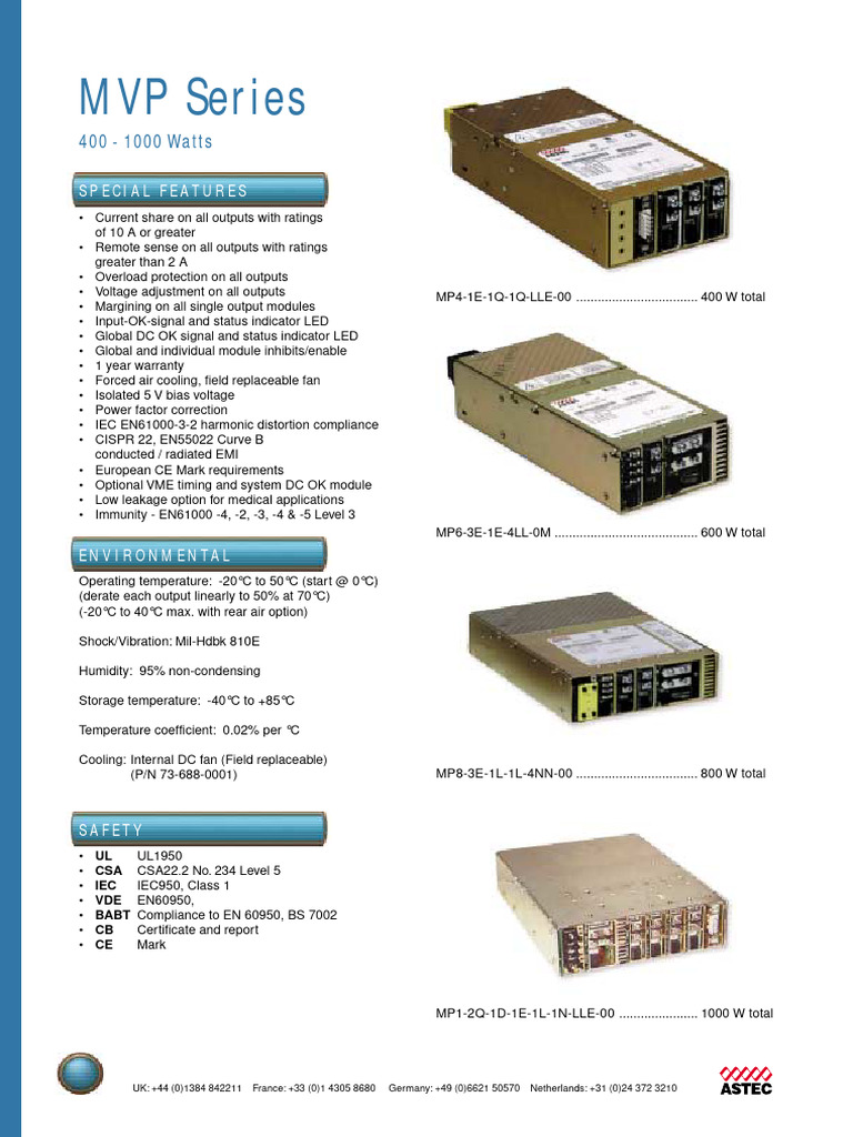 ASTEC MP8 2N 2Q 00 Datasheet | PDF | Alternating Current | Computer ...